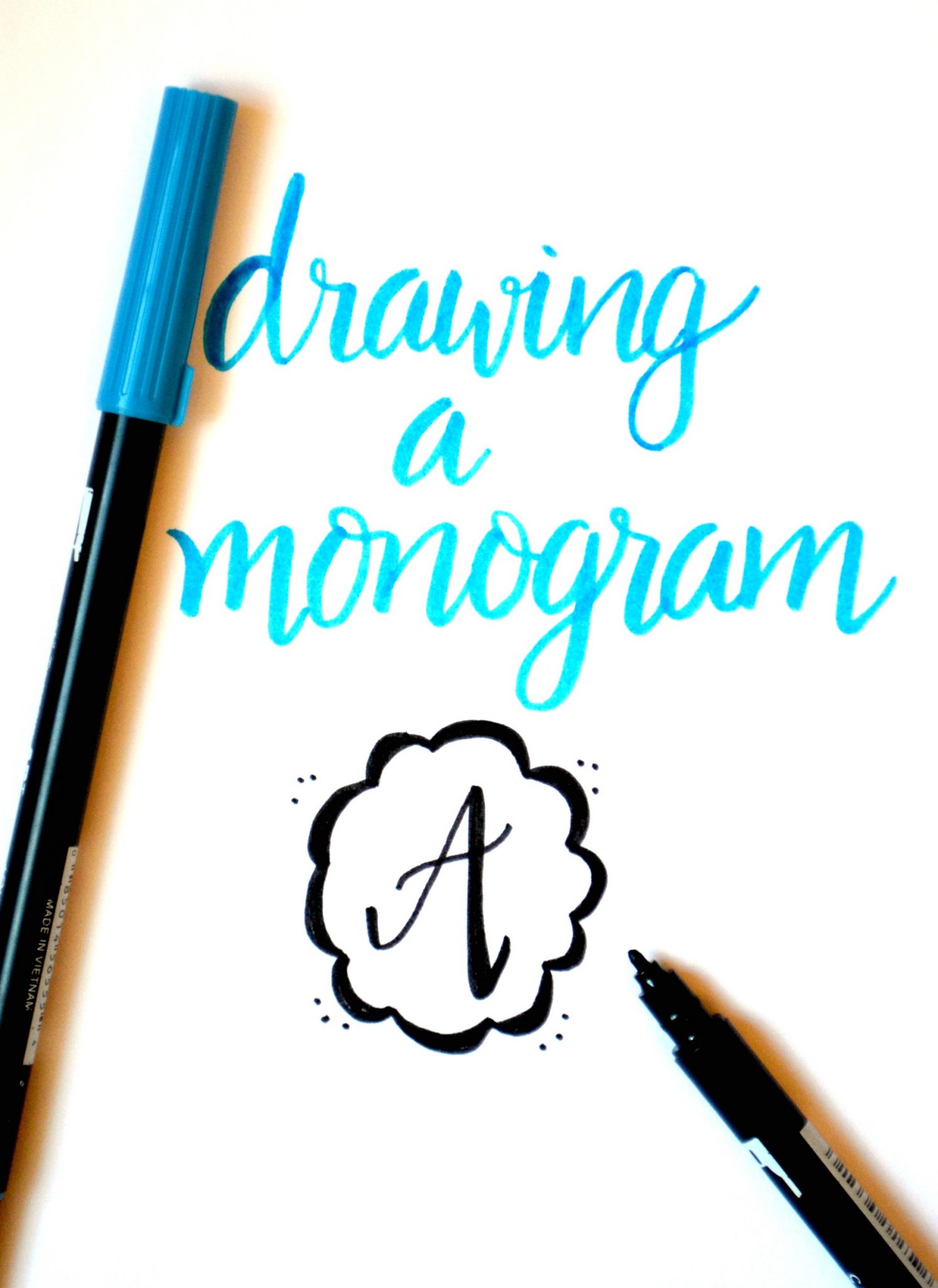 Basic Hand Lettering: Drawing a Monogram - Amy Latta Creations