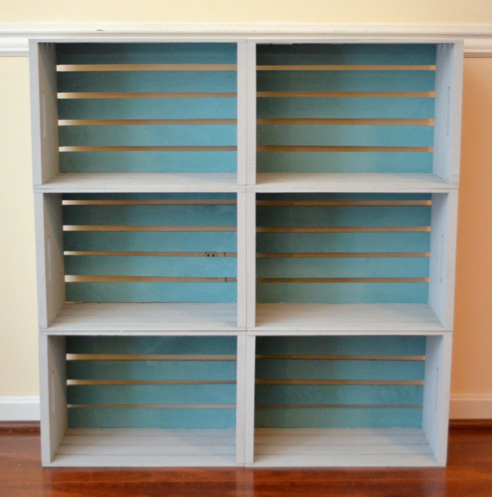 DIY Crate Bookcase - Amy Latta Creations