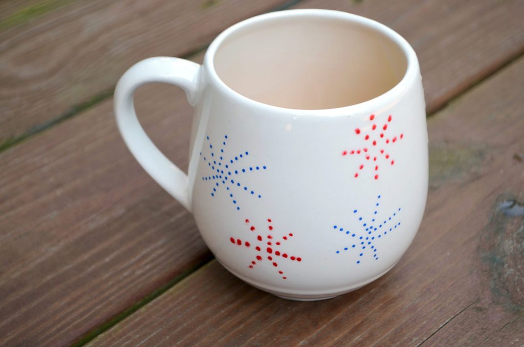 Dot Painted Fireworks Mug - Amy Latta Creations