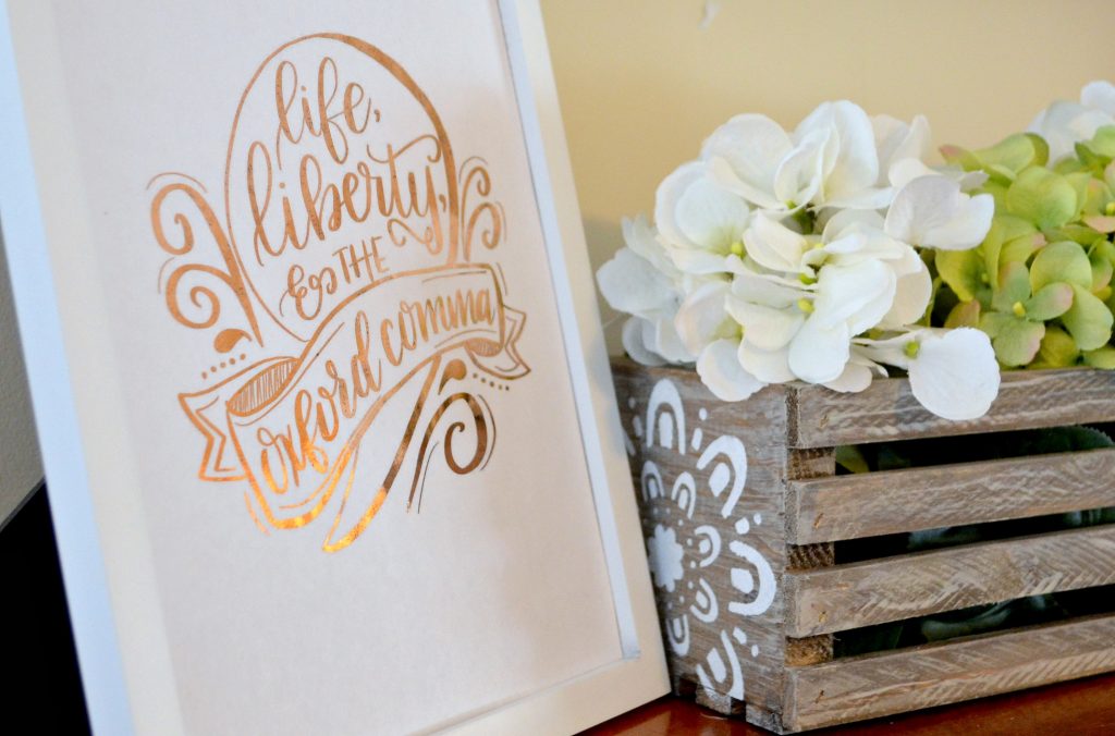 Foiled Hand Lettered Print with the Heidi Swapp Minc - Amy Latta Creations