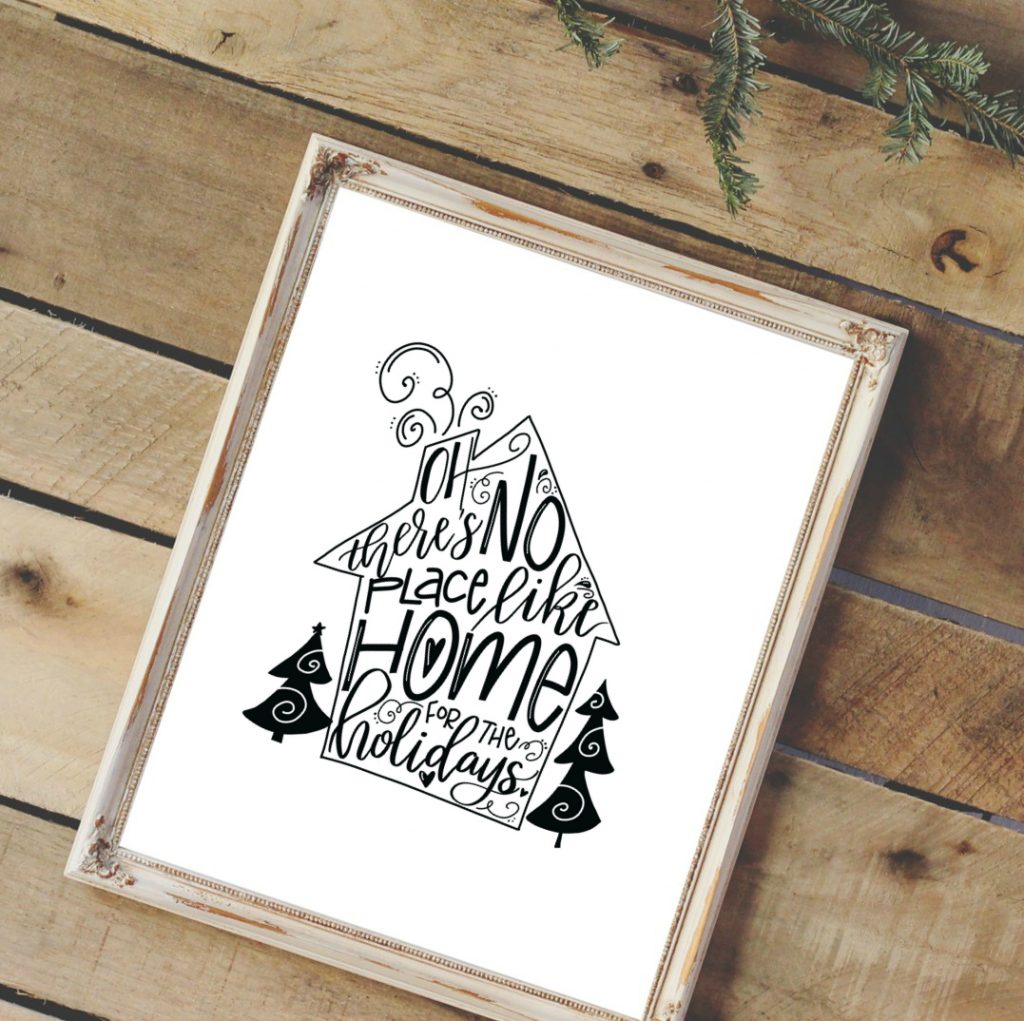Home for the Holidays Free Printable & Hand Lettering Hop - Amy Latta ...