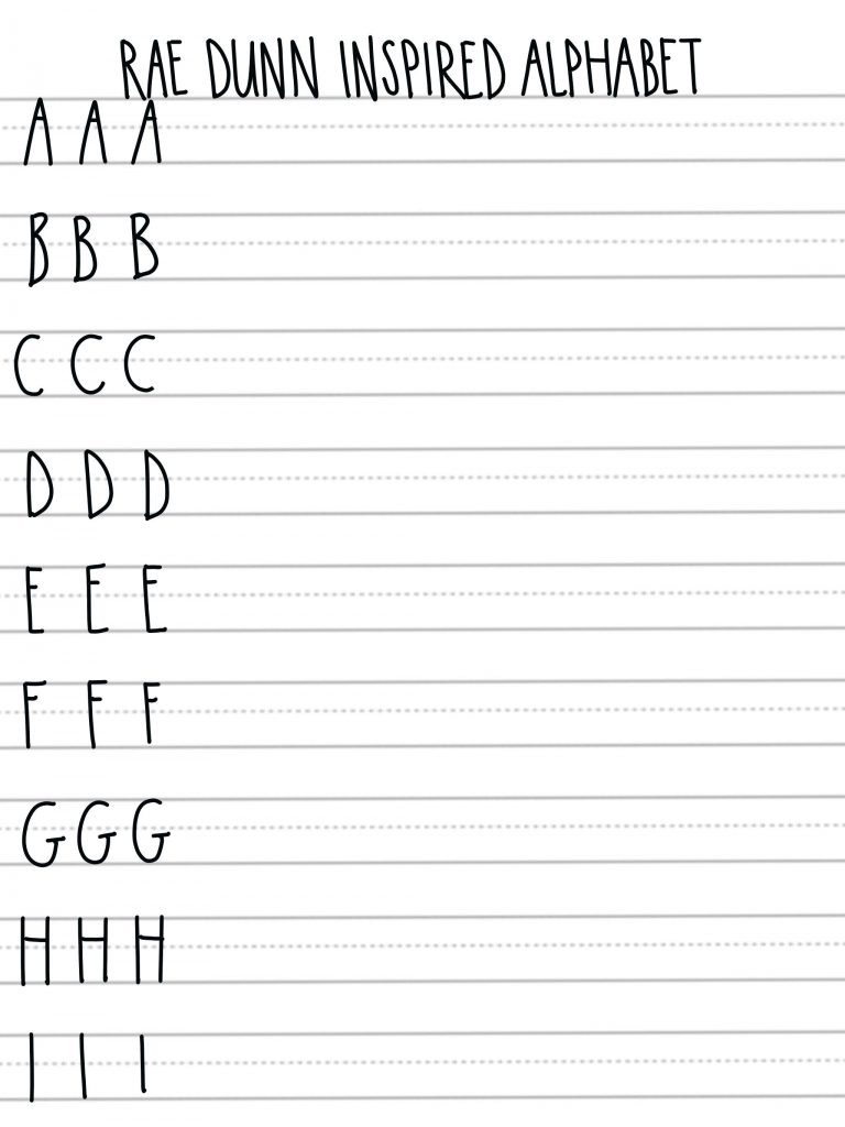 Hand Lettering: Rae Dunn-Inspired Alphabet - Amy Latta Creations