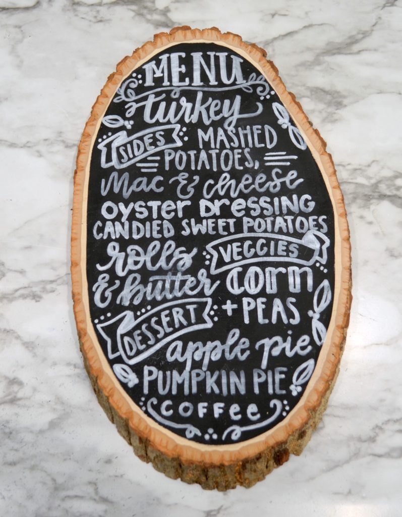 Hand Lettered Farmhouse Style Menu Board - Amy Latta Creations