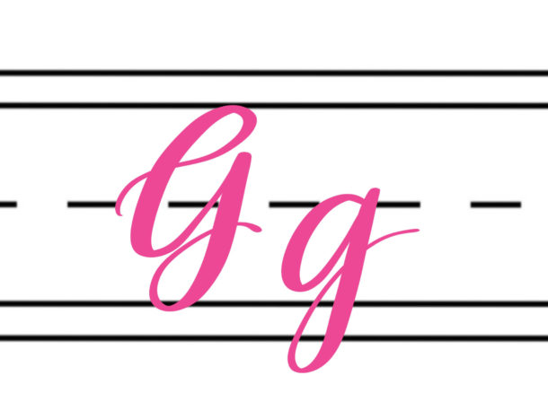Free Hand Lettering Practice Sheets: G - Amy Latta Creations