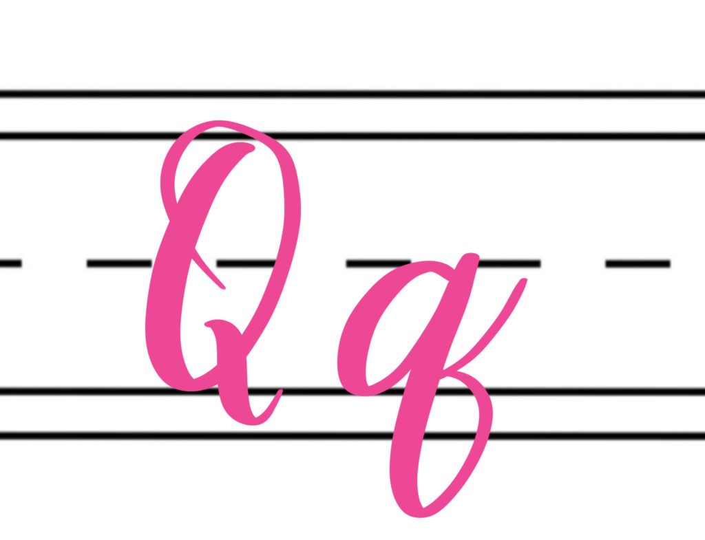Free Hand Lettering Practice Sheets: Q - Amy Latta Creations