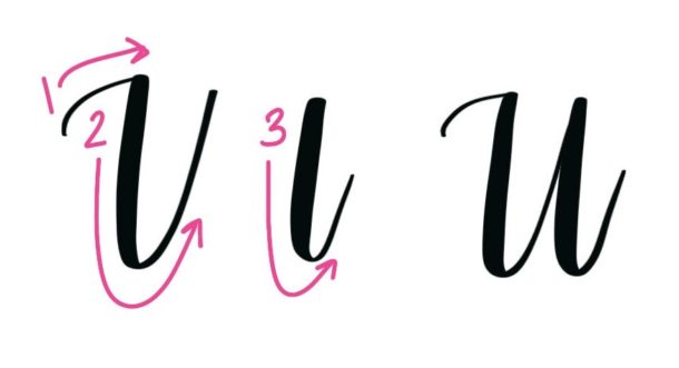 Free Hand Lettering Practice Sheets: U - Amy Latta Creations