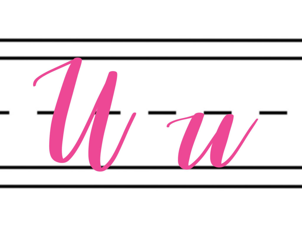 Free Hand Lettering Practice Sheets: U - Amy Latta Creations