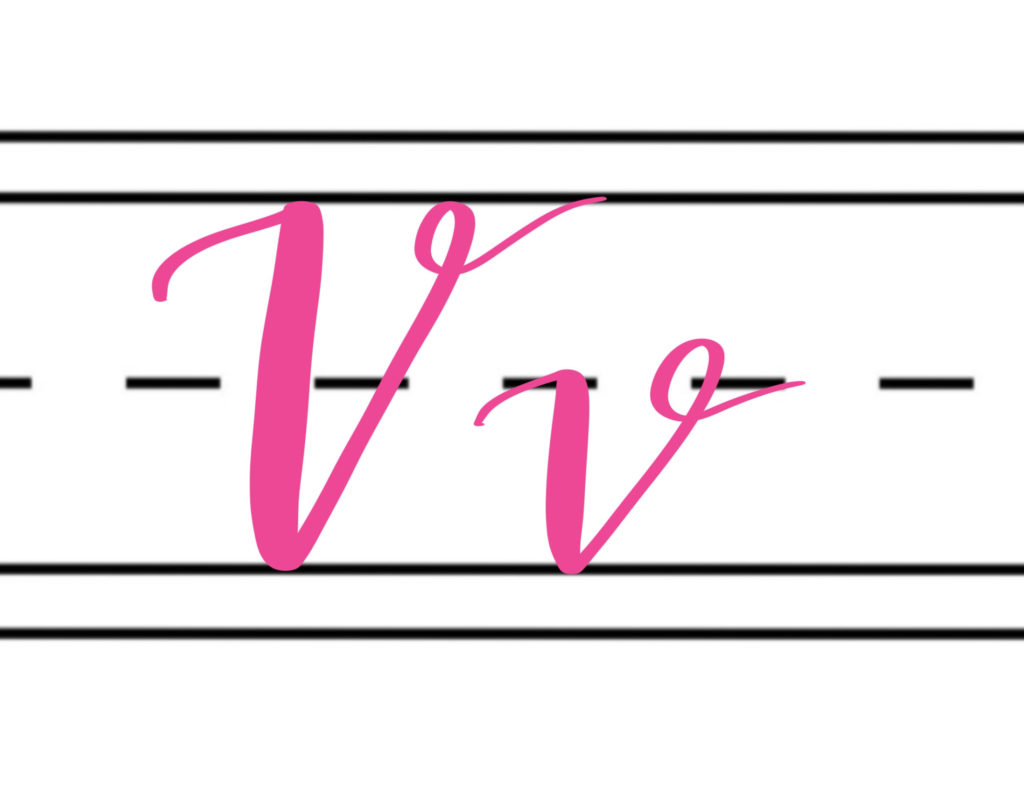 Free Hand Lettering Practice Sheets: V - Amy Latta Creations