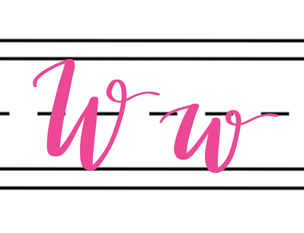 Free Hand Lettering Practice Sheets: W - Amy Latta Creations