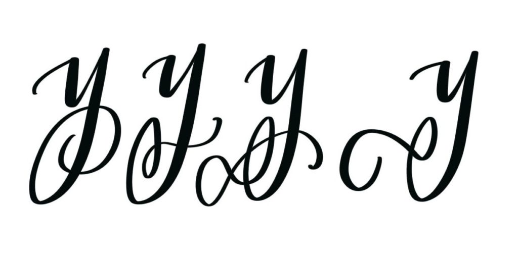 Free Hand Lettering Practice Sheets: Y - Amy Latta Creations