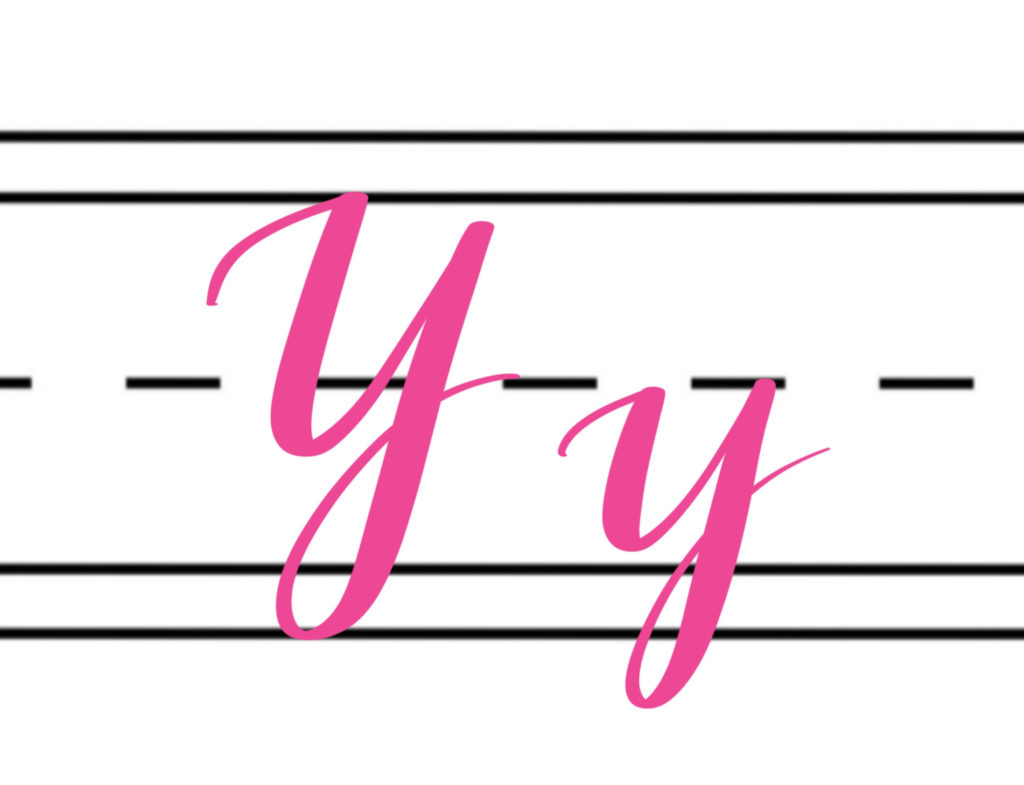 Free Hand Lettering Practice Sheets: Y - Amy Latta Creations