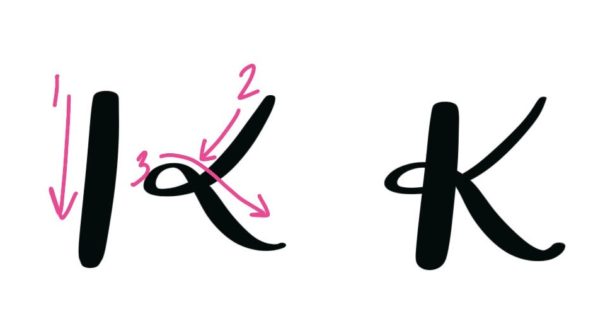 Free Hand Lettering Practice Sheets: K - Amy Latta Creations