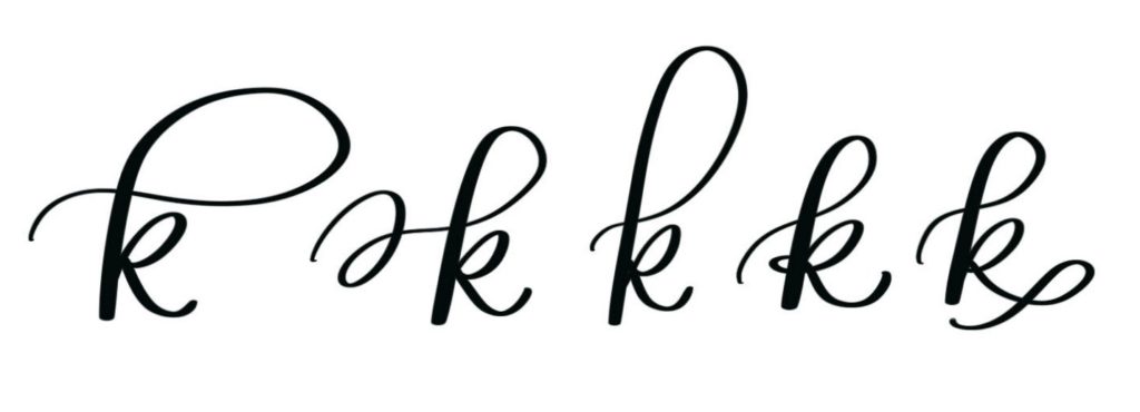 Free Hand Lettering Practice Sheets: K - Amy Latta Creations