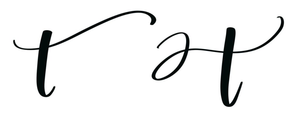 Free Hand Lettering Practice Sheets: T - Amy Latta Creations