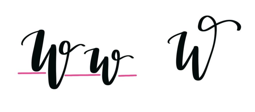 Free Hand Lettering Practice Sheets: W - Amy Latta Creations