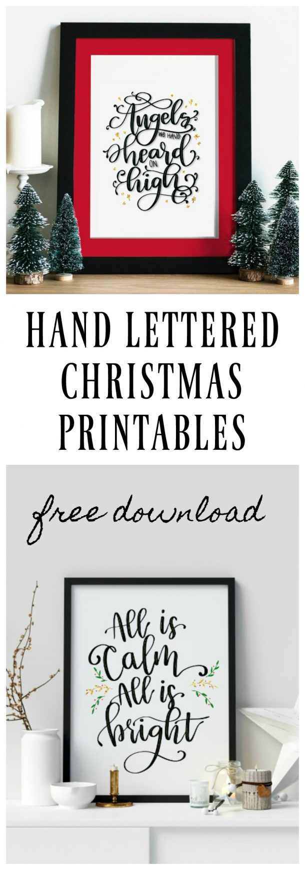 Hand Lettered Christmas Printables - Free Download - Amy Latta Creations