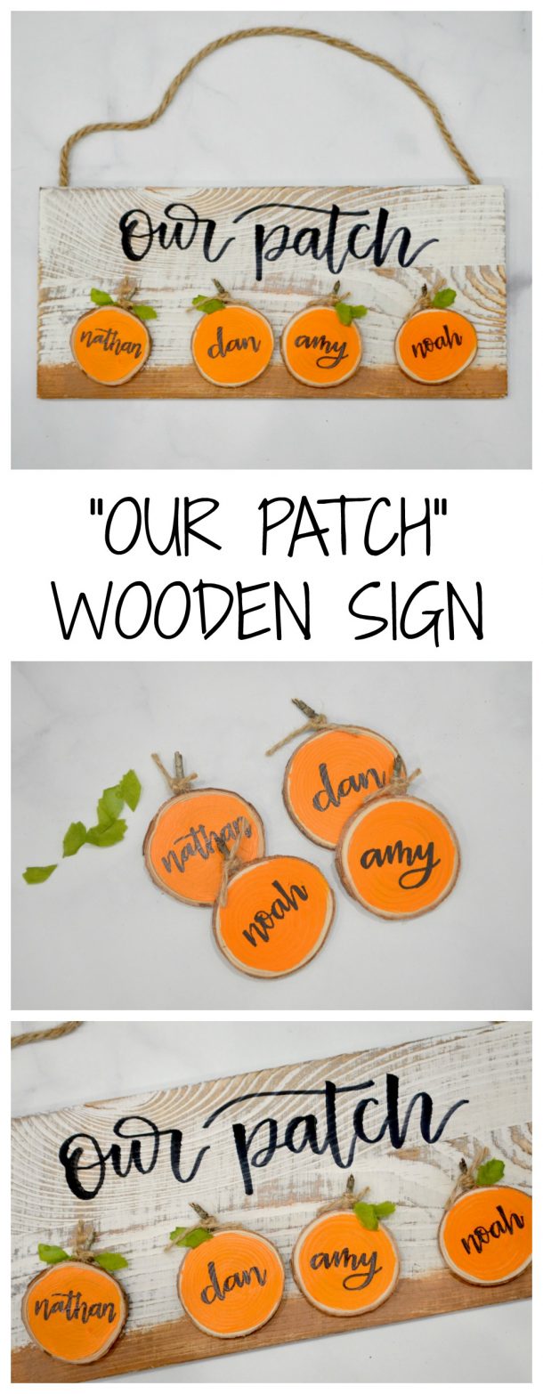 "Our Patch" Fall Pumpkin Sign - Amy Latta Creations