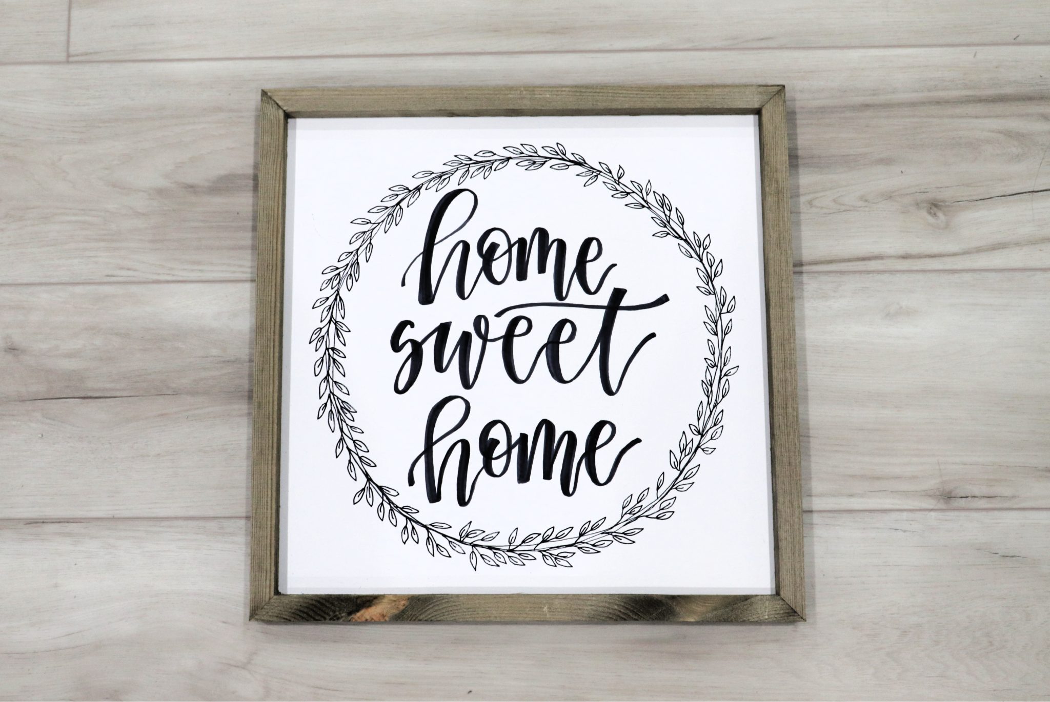 Hand Lettered "Home Sweet Home" Sign - Amy Latta Creations