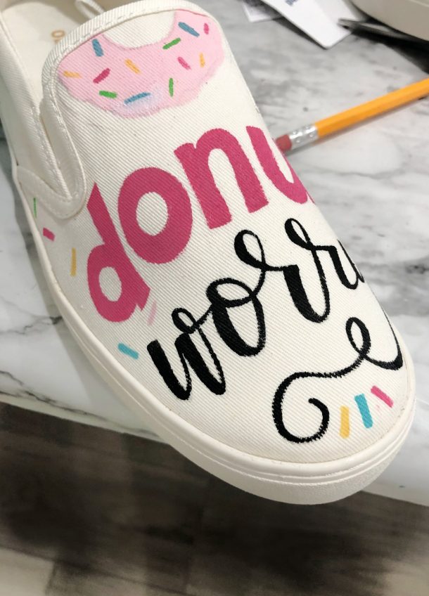 DIY Hand Lettered Shoes - Amy Latta Creations