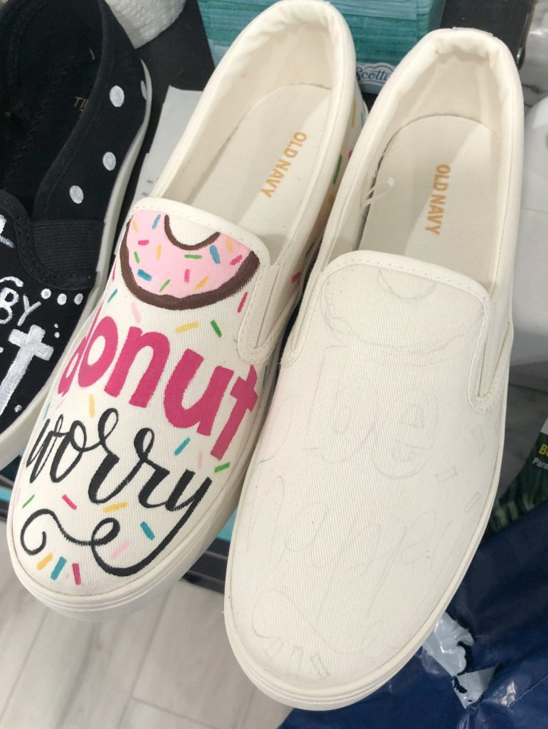 DIY Hand Lettered Shoes - Amy Latta Creations