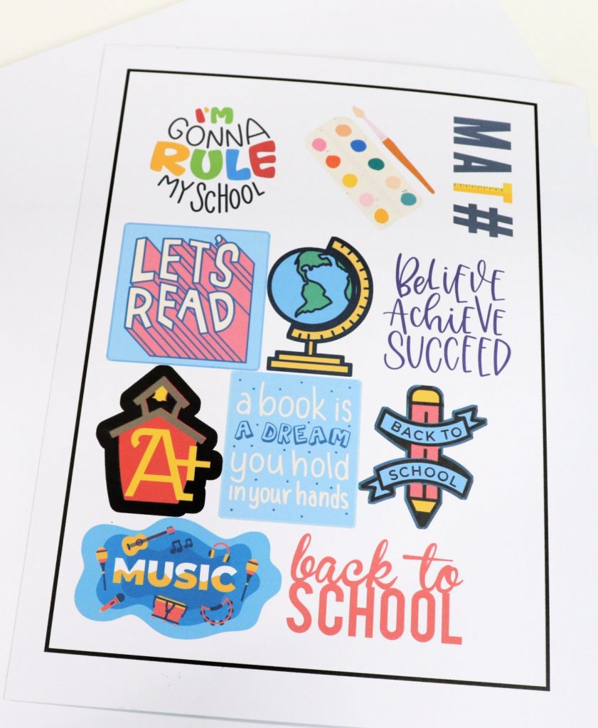 Back to School Stickers: Print then Cut with Cricut - Amy Latta Creations