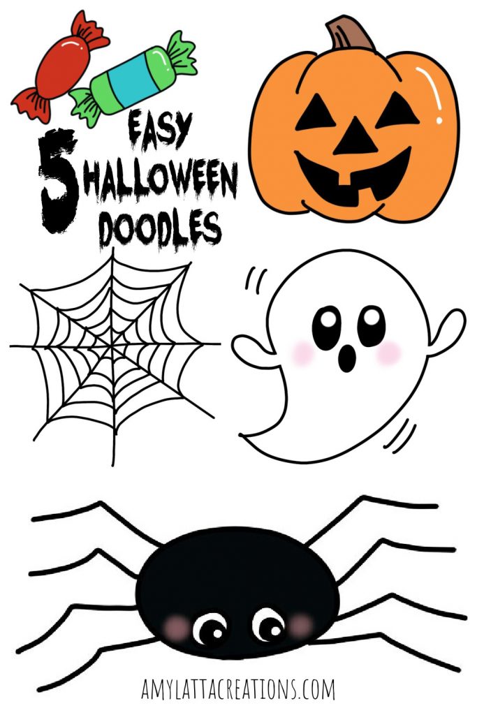 5 Easy Halloween Doodles Anyone Can Draw - Amy Latta Creations