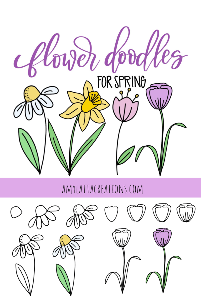 5 Flower Doodles for Spring - Amy Latta Creations