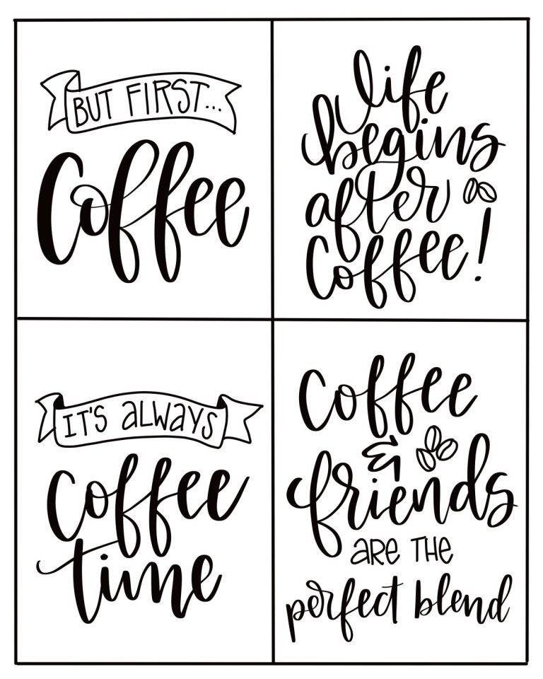 Printable Coffee Gift Tags - Amy Latta Creations