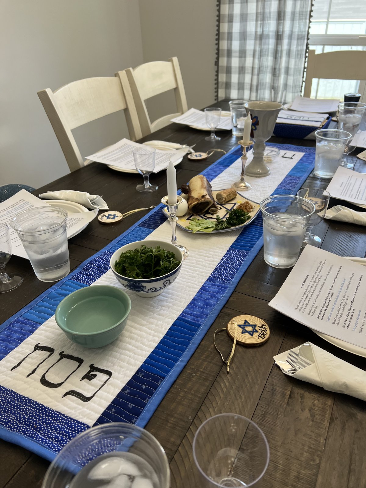 Quilted Passover Table Runner - Amy Latta Creations