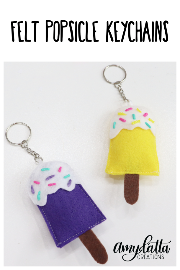 Felt Popsicle Keychains - Amy Latta Creations