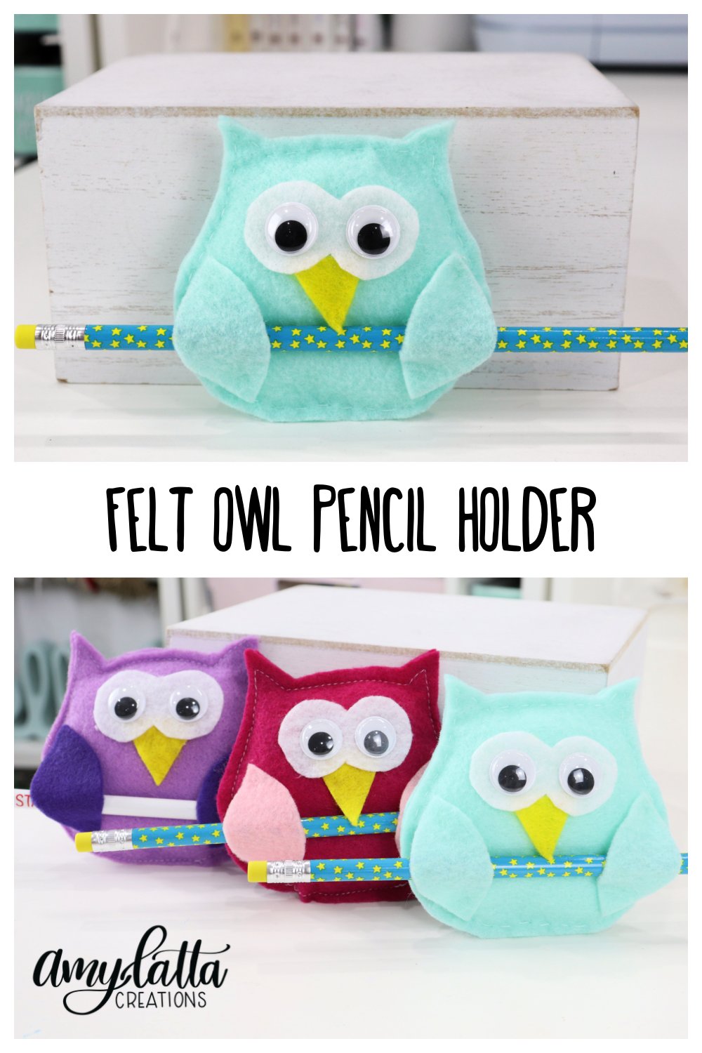 Back to School Owl Pencil Holder - Amy Latta Creations