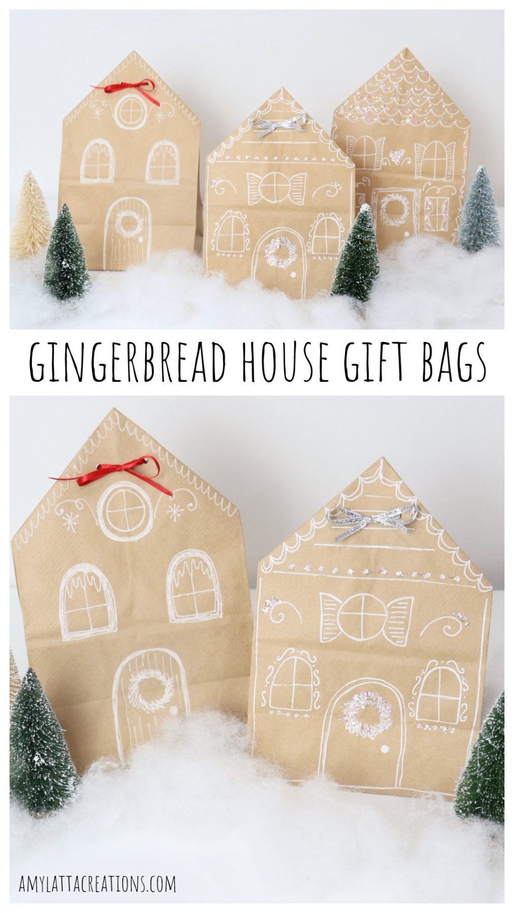 DIY Gingerbread House Gift Bags - Amy Latta Creations