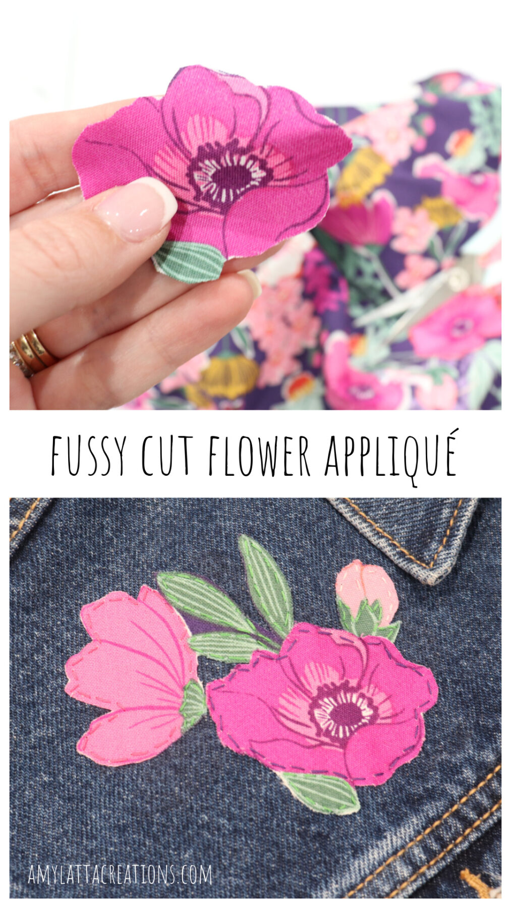 Fussy Cut Flower Appliqué - Amy Latta Creations