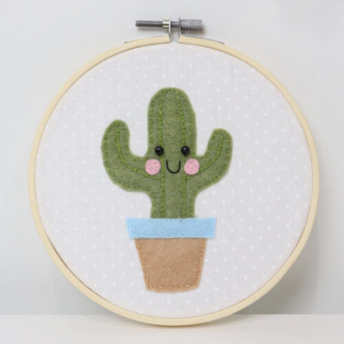 Embroidered Felt Cactus (free printable pattern) - Amy Latta Creations