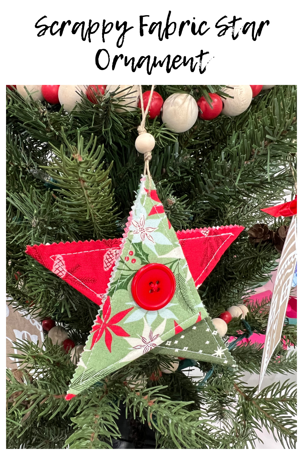 Scrappy Fabric Star Ornament - Amy Latta Creations